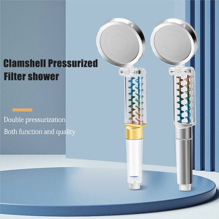Shower Head Powerful Pressurization Spray Nozzle Water Saving 360 ...