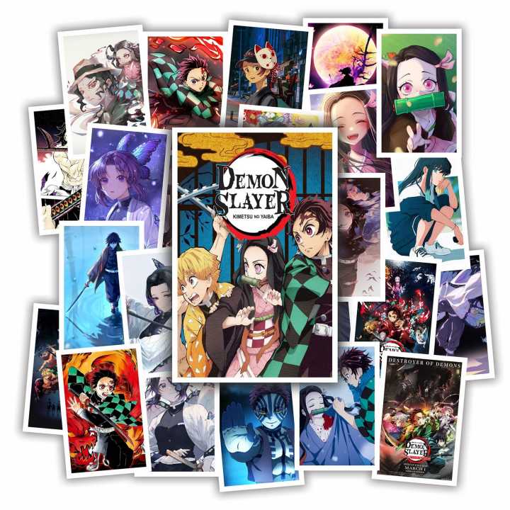 KYVOR Demon Slayer Anime Collectible Sticker Pack of 25pcs (9cm x 6cm ...