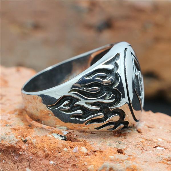 【Qian poem li Store】316L Stainless Steel Biker 1% er s Motorcycle Biker ...