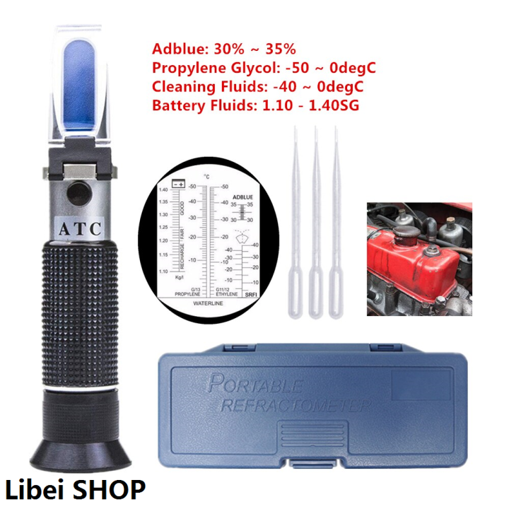 Libei SHOPPortable ATC Refractometro Antifreeze Freezing Point Coolant ...
