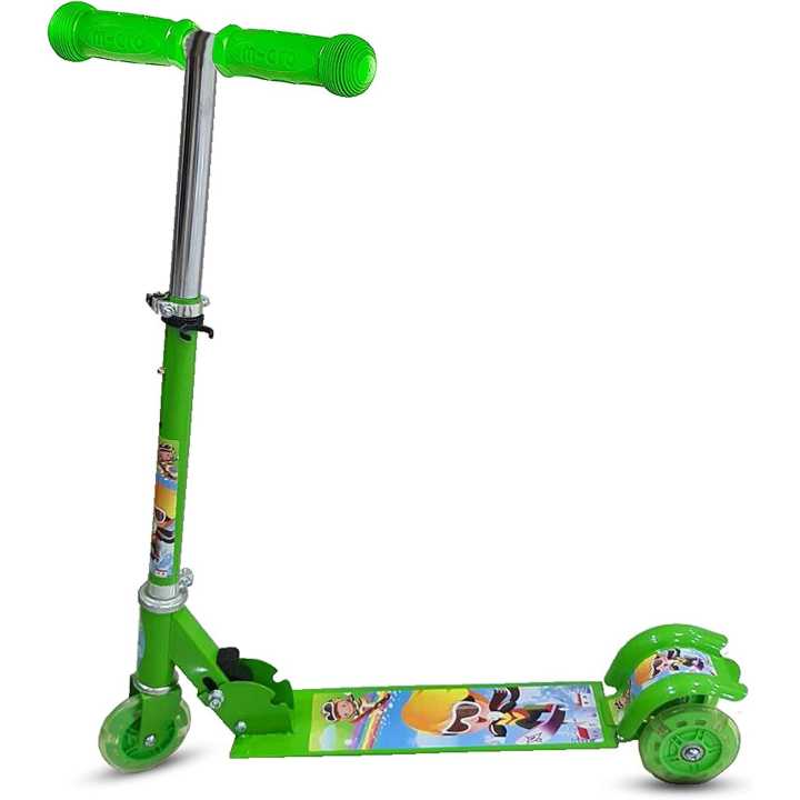 3-Wheel Folding Tri Scooter with Adjustable T-Bar - for Kids and Adults ...