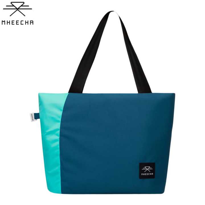 Mheecha Meander Deep Tote Bag with Laptop COmpartment For Women - Teal ...