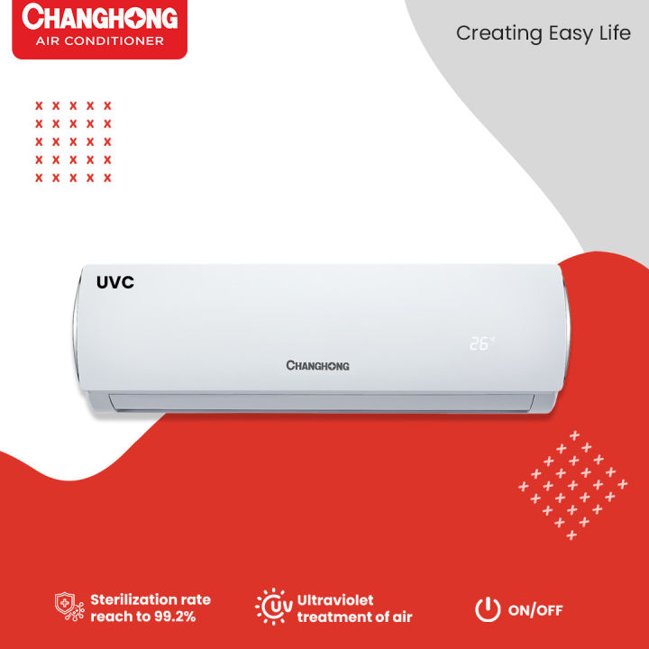 Changhong CSDH-18QC UV Air Conditioner Wall Mount Fix Speed 1.5 Ton ...
