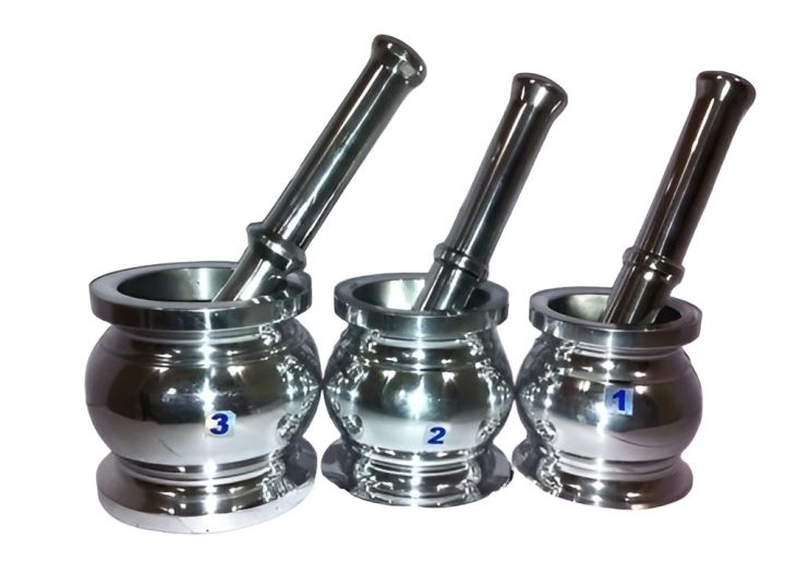 Aluminium Mortar and Pestle Set Kitchen Khalbatta Okhli Khal Musal ...