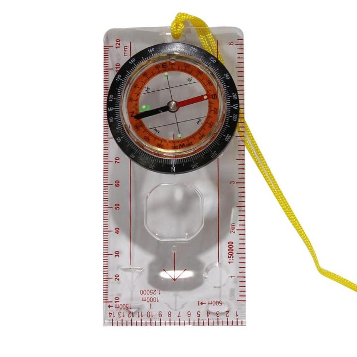 Professional Portable Magnifying Compass Ruler Scale Scout Hiking ...