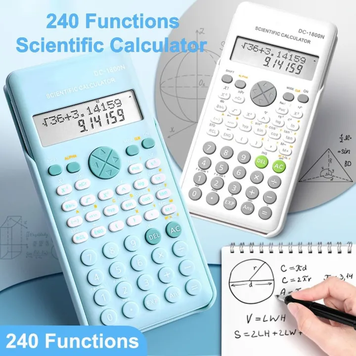 Portable 240 Functions Engineering Scientific Calculator 2-Line 10 ...