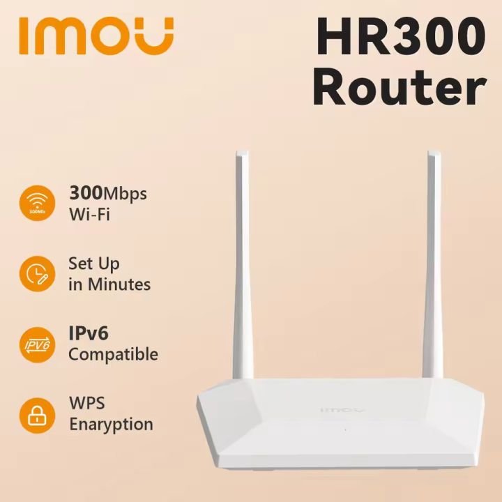 Imou WiFi Router HR300 300 Mbps Wireless Router Support DMZ, UPnP, Port ...