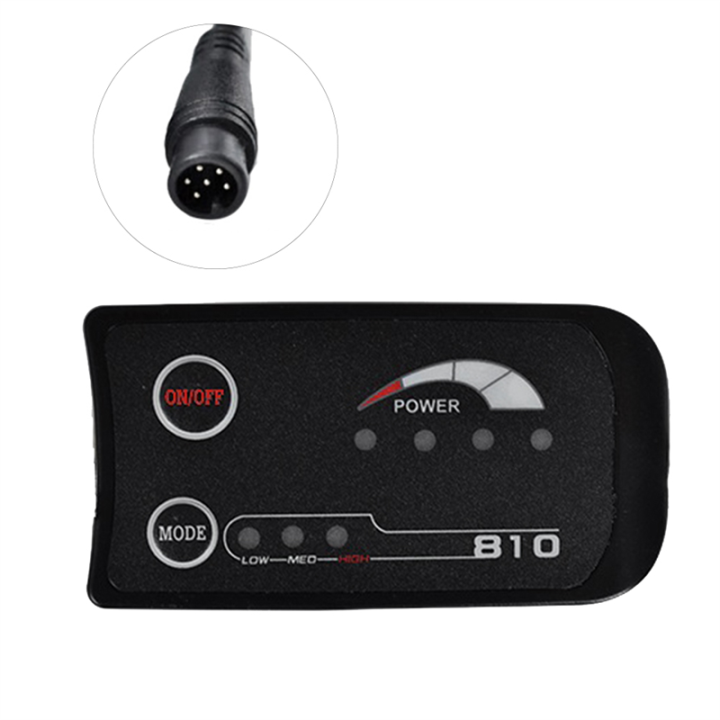 6PIN S810 E-Bike Meter LED Display 36V UART for Electric Bike Electric Bicycle Meter Replacement ...