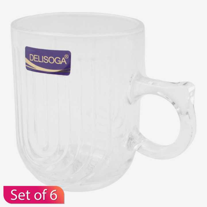 DELISOGA Glassware Tea Cup- 225ml - Set Of 6 Pcs | Daraz.com.np