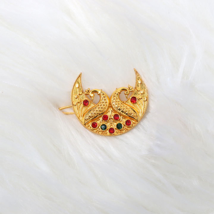 Jewel Queen Gold Plated Traditional Cultural Half Moon Chandrama ...