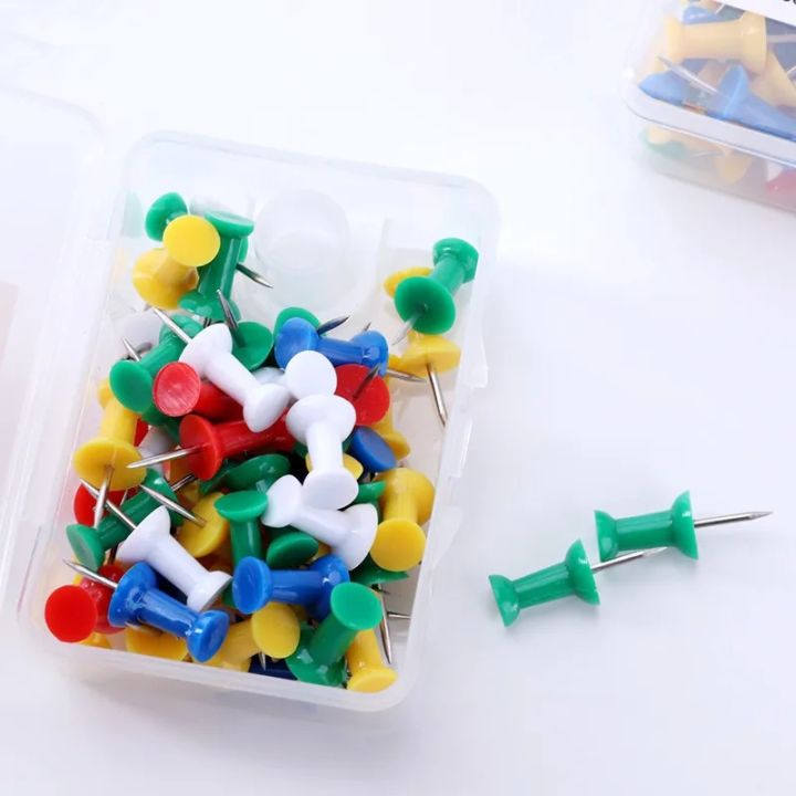 35 Pieces Push Pin With Plastic Heads And Steel Points Thumb Tacks For ...