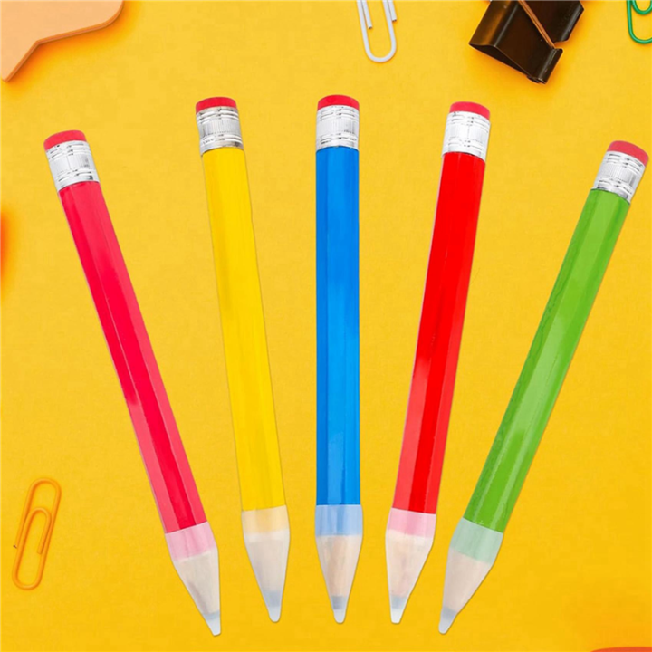 10 Pack 13 Inch Wooden Jumbo Pencils with Cap Funny Novelty ...