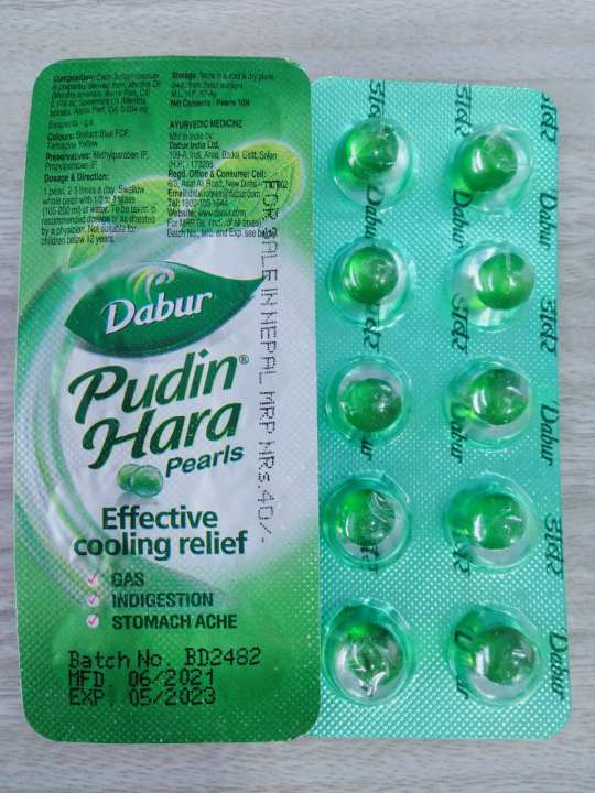 Dabur Pudin Hara Pearls 10 strip | Daraz.com.np