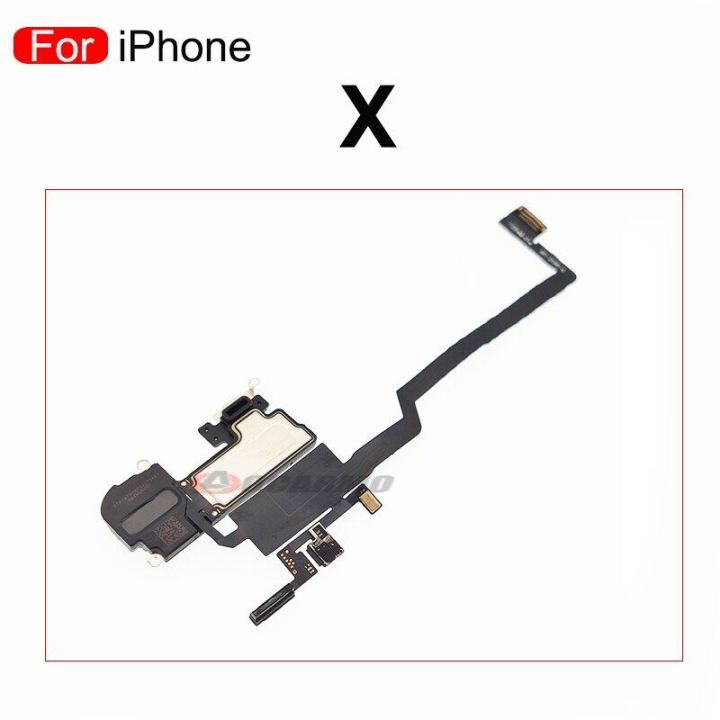 For iPhone X XR XS Max 10 11 12 Pro Max 12 Mini Top Earpiece Ear Speaker With Proximity Light ...