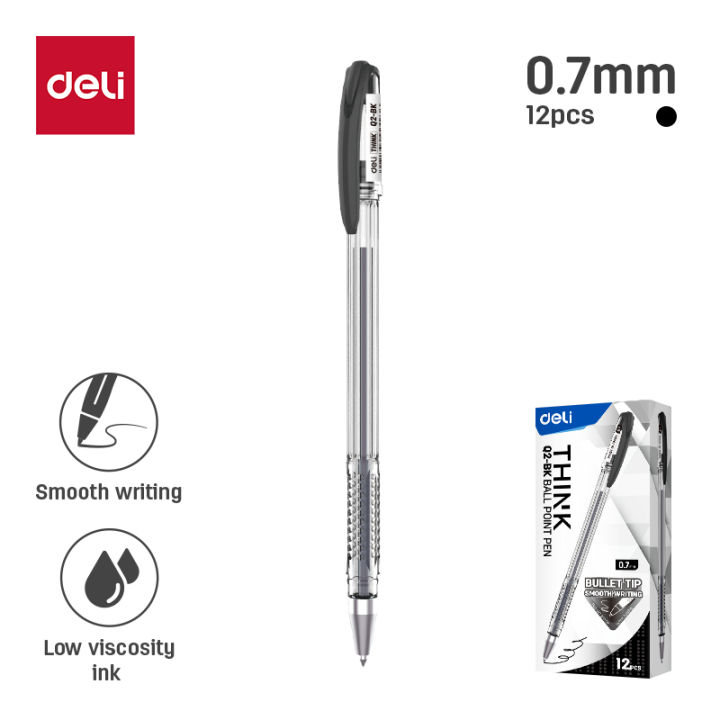 Deli Ballpoint Pen for Students, Office Use,Shop & Exams Low Odor, 0.7 ...