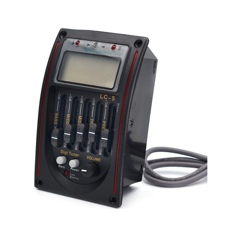 Guitar Pickup LC-5 5 Bands Universal Pickup Equalizer EQ Preamp for ...