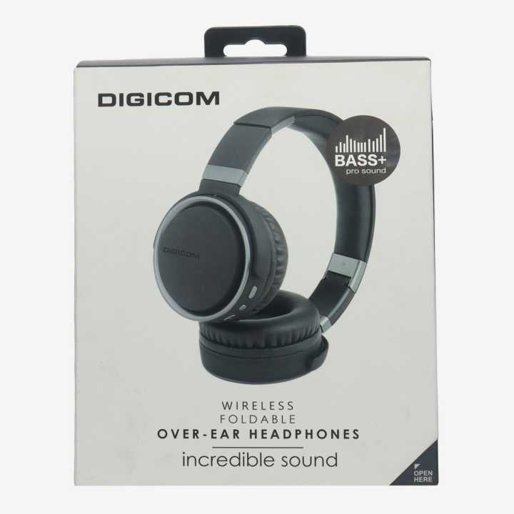 Digicom K20 Bass+ Pro Sound Wireless Foldable Over-Ear Headphones ...