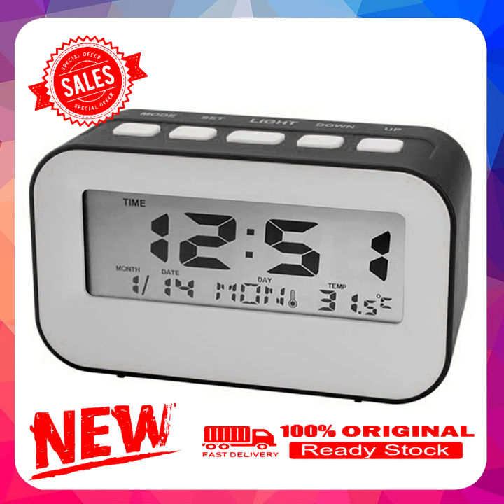 Large Screen Birthday Reminder Snooze Backlight Calendar Temperature ...