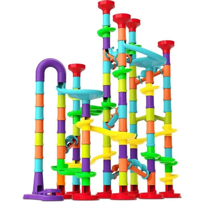 DIY Brick DIY Run Race Track Building Blocks Construction Marble ...
