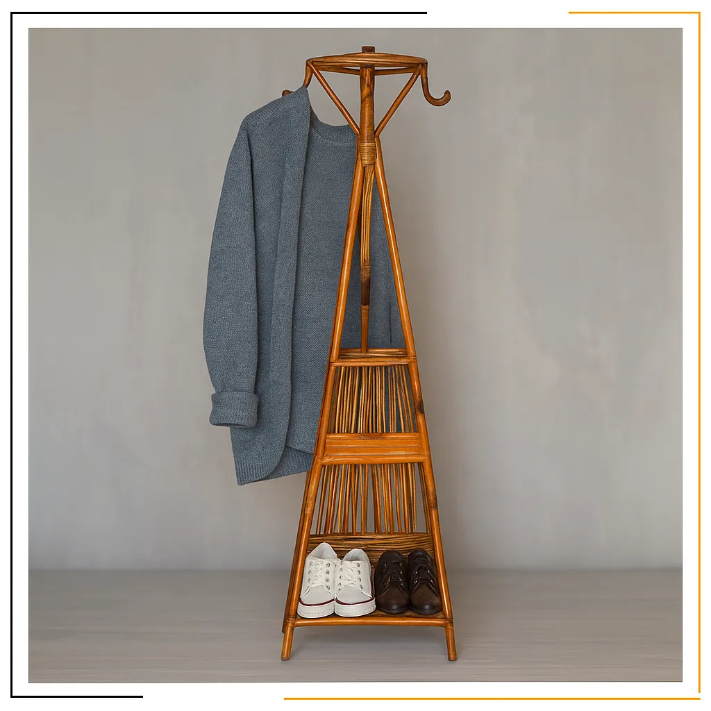 Miracles Multi-Functional 10 hooks Bamboo Rack – Shoe Shelf, Clothes ...