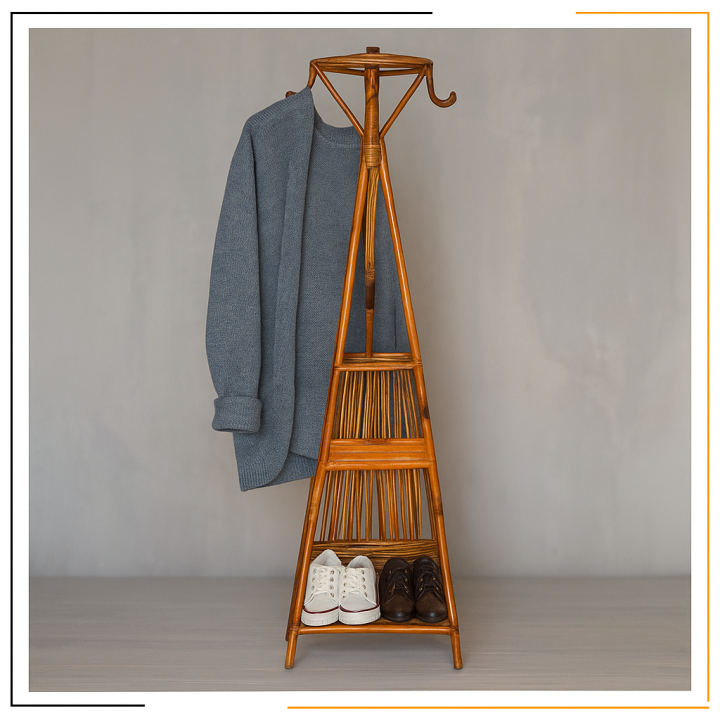 Miracles Multi-Functional 10 hooks Bamboo Rack – Shoe Shelf, Clothes ...