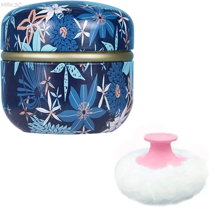 MRK3C Powder Puff Container for Dusting Powder 50g Portable Infant Baby ...