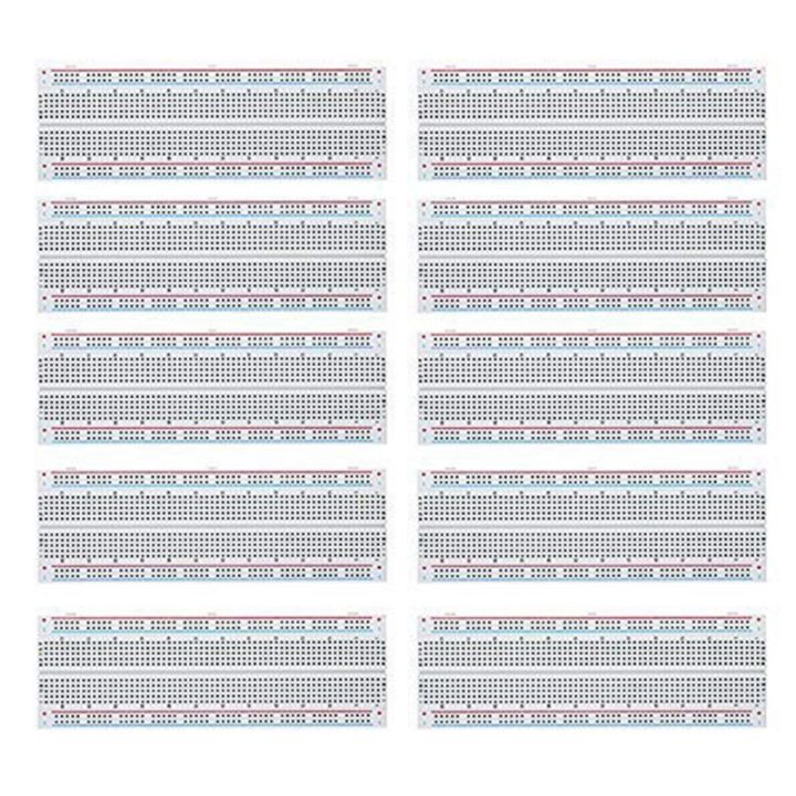 10PCS MB-102 MB102 Breadboard 830 Point Solderless PCB Bread Board Test ...