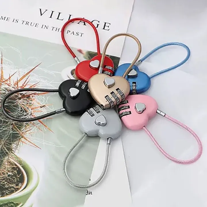School bag combination lock 3 love mood human day heart code lock ...