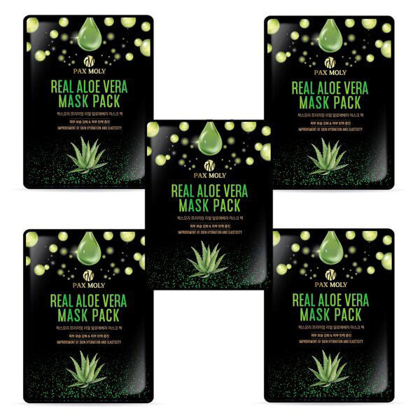 Pax Moly Real Aloe Vera Mask Pack – 5 Sheet Set | Daraz.com.np