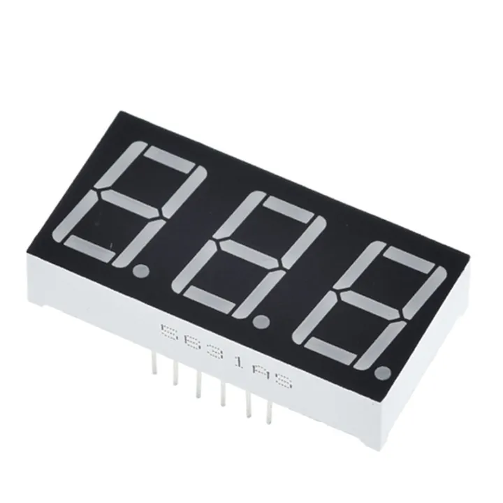 0.56 Inch LED Display 7 Segment 3 Bit Digit Tube, Red Common Cathode ...
