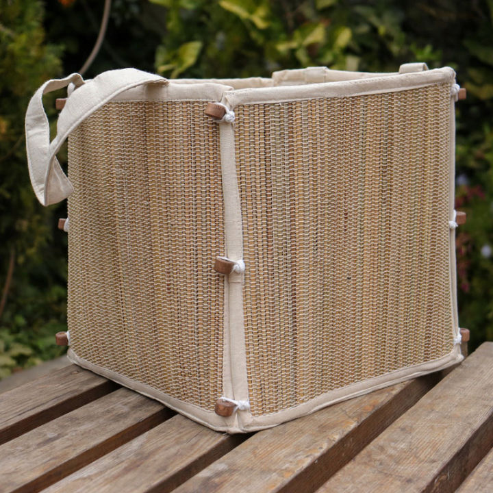 White Watergrass Foldable Laundry Basket 14x14Inches | Daraz.com.np