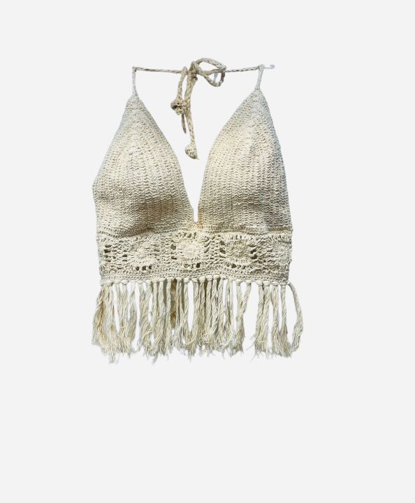 Cotton Bras | Crochet Bralette | Cream Colour Handmade Bralette ...