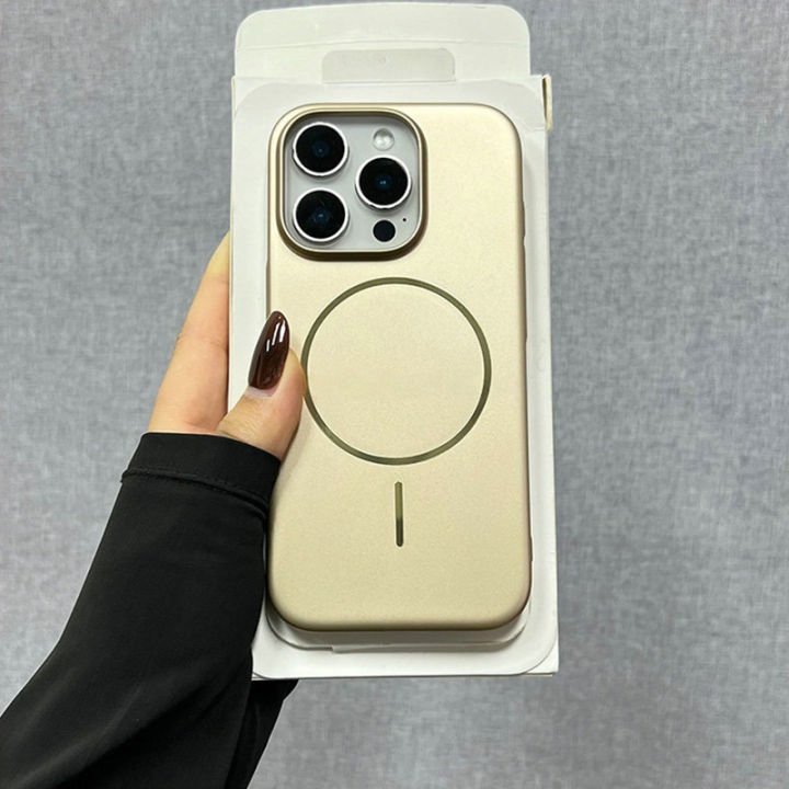 HOCE Thin Titanium Color Metal Paint PhoneCase For iPhone 17 Air 16 15 ...