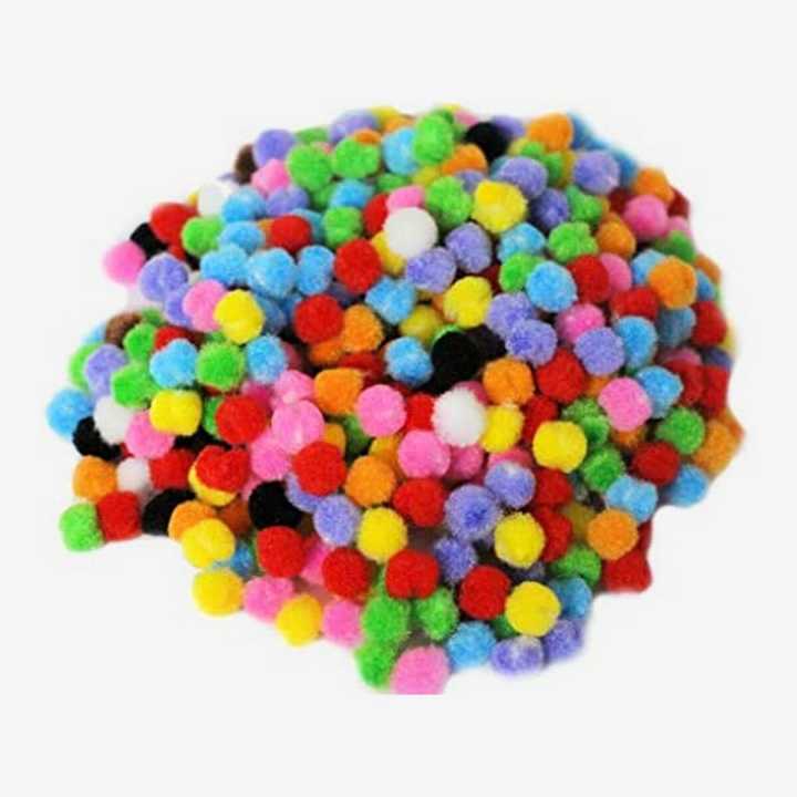 25 Pcs Random Coloured Pom Poms - Kids Crafts | Daraz.com.np