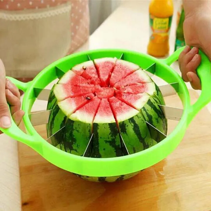Watermelon Cutter Cantaloupe Melon Slicer Stainless Steel Kitchen Fruit ...