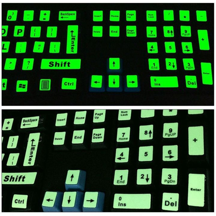 General Backlight Luminous English PC Laptop Keyboard Sticker Full ...