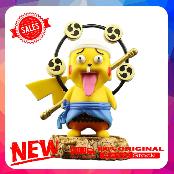 Mini Anime One Piece Figure Desktop Decor PVC One Piece Cos Pikachi ...