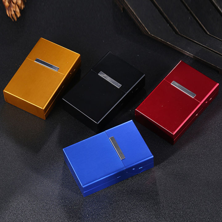 Magnetic Cigarettes Aluminum Cigarette Case Cigar Tobacco Holder Pocket ...