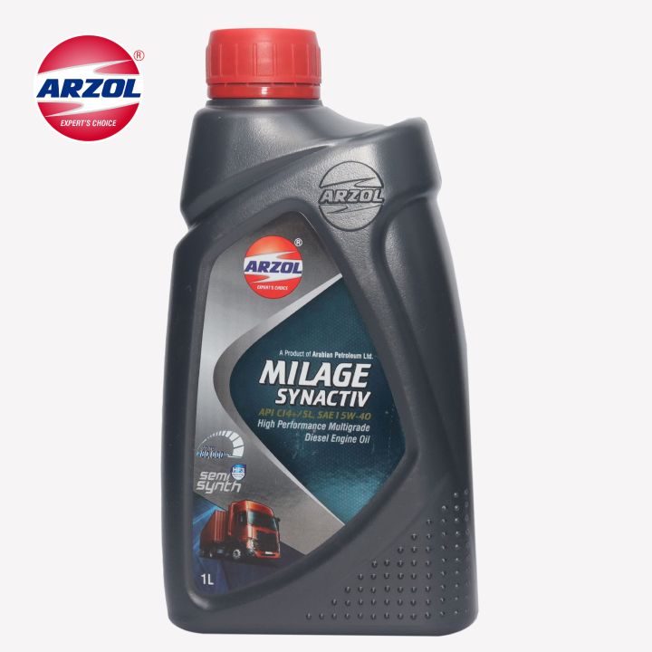 Lubricant Arzol Milage Synactiv 15W/40 (Api Ci-4 Plus) -1L | Daraz.com.np