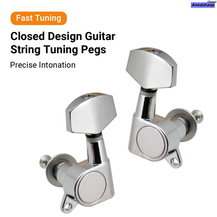 ChanxiFashion 6pcs Sealed Guitar String Pegs Locking Tuners 3L3R Tuning ...
