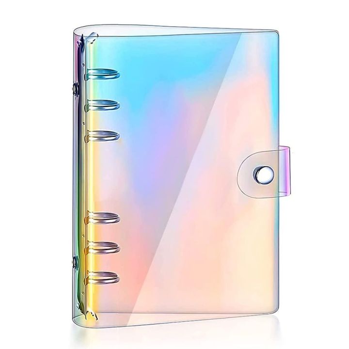 6-Ring Rainbow Soft Planner Binder File Folder Card Storage Diary ...