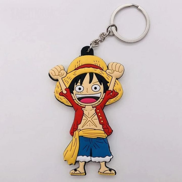 One Piece SD Luffy Double Sided Rubber Keychain- Key Holders | Keyrings ...