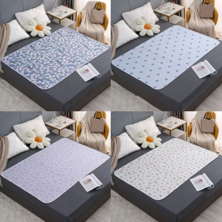 Soft Waterproof Baby Urine Mat Washable Flower Pattern Baby Sleeping ...