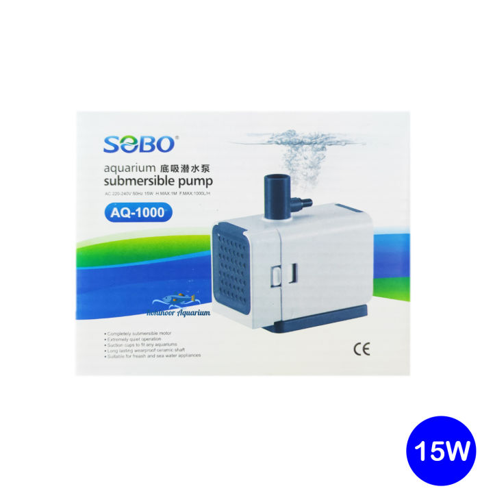 SOBO 15 Watt Aquarium Submersible Pump For Filter AQ-1000 Kohinoor ...