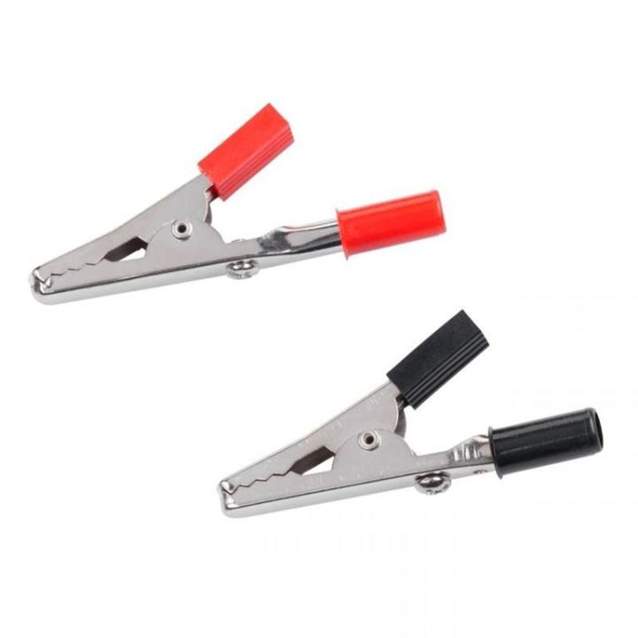 Crocodile Alligator Clip Battery Clip 4Pcs 34mm Red Black For DIY Kit ...