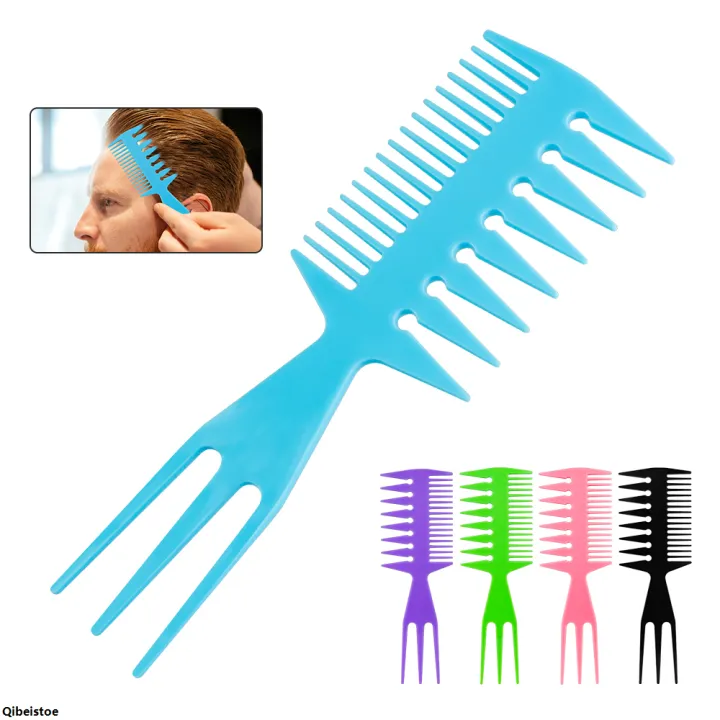 QibeistoeFashion Men's Retro Oil Head Comb Wide Tooth Slicked Back ...