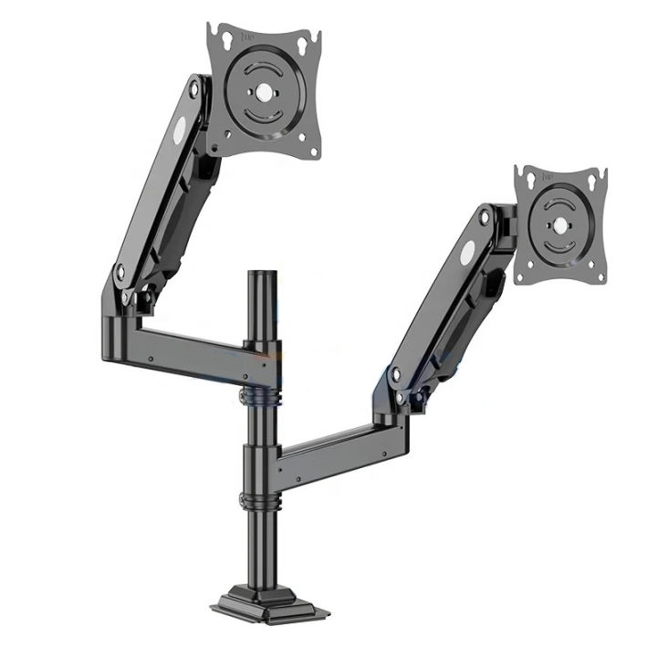 Zeno MH10D Double Arm Extended Heavy Metal Rotating Monitor Stand - 17 ...