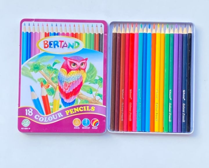 Bertand Premier Colored Pencils, Soft Core, 18 Pieces | Daraz.com.np