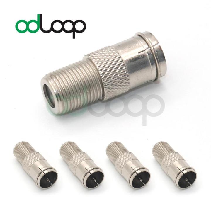 ODLOOP 5-Pack F Type Male To Female Quick Push on Connector Adapter ...