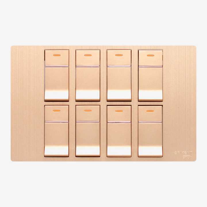 Golden Color 8 Gang Switch Board | Daraz.com.np